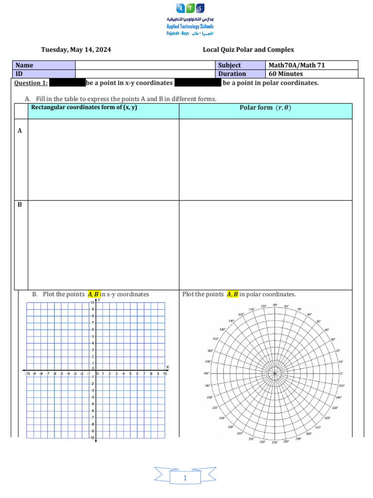 Polar and Complex Coordinate Analysis | PDF | Complex Number ...