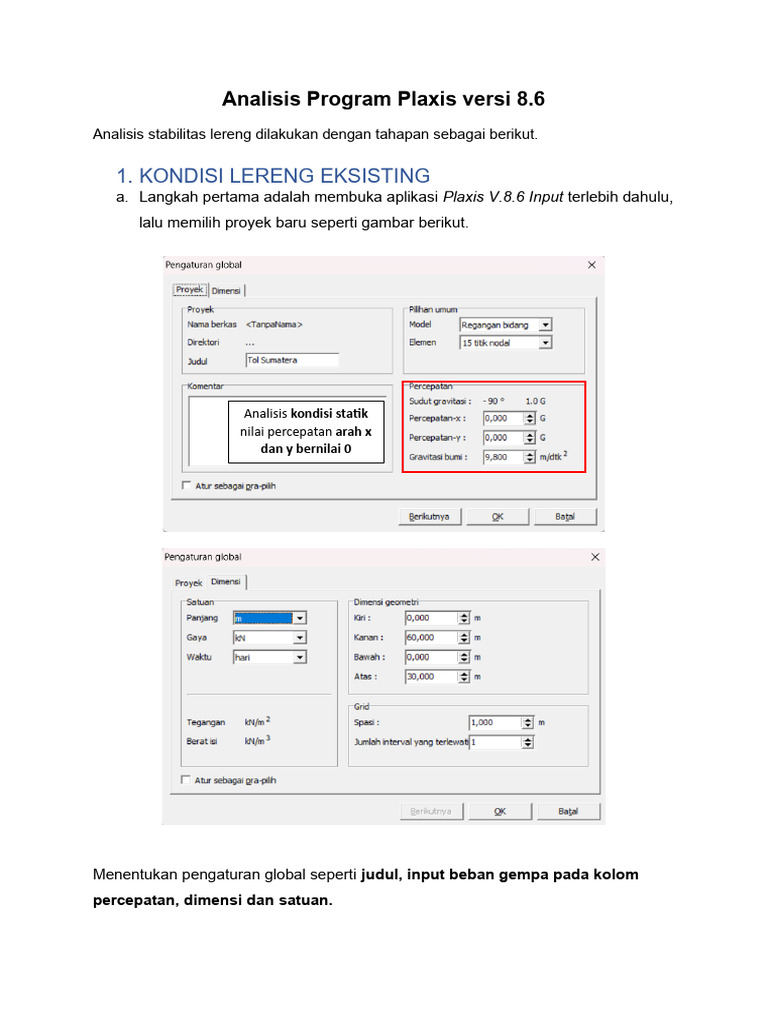 Analisis Program Plaxis Versi 8.6 Pseudostatik | PDF | Metode & Bahan Ajar