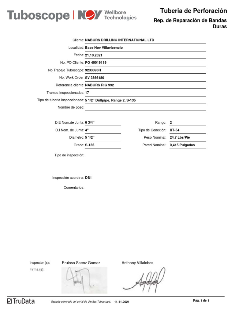 DP 5.5 - XT 54 - 97 Jts Reparacion HB 992 DP9233398H | PDF