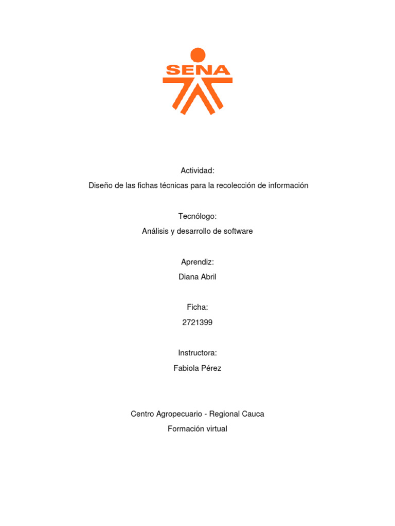 Diseño de Las Fichas Tecnicas para La Recoleccion de Informacion | PDF ... Diseño de Las Fichas Tecnicas para La Recoleccion de Informacion | PDF ...