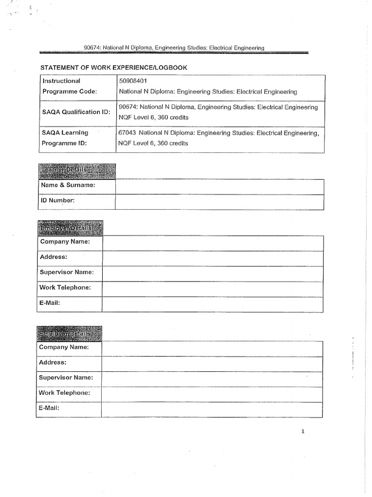 Logbook Electrical | PDF