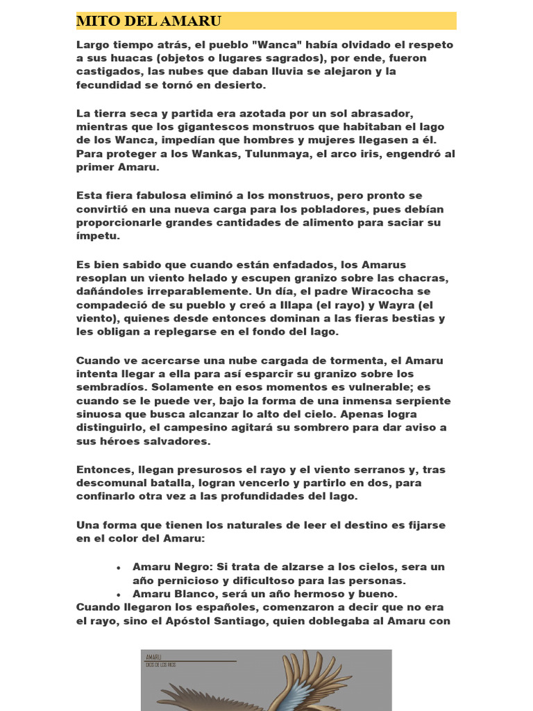 Mito Del Amaru | PDF