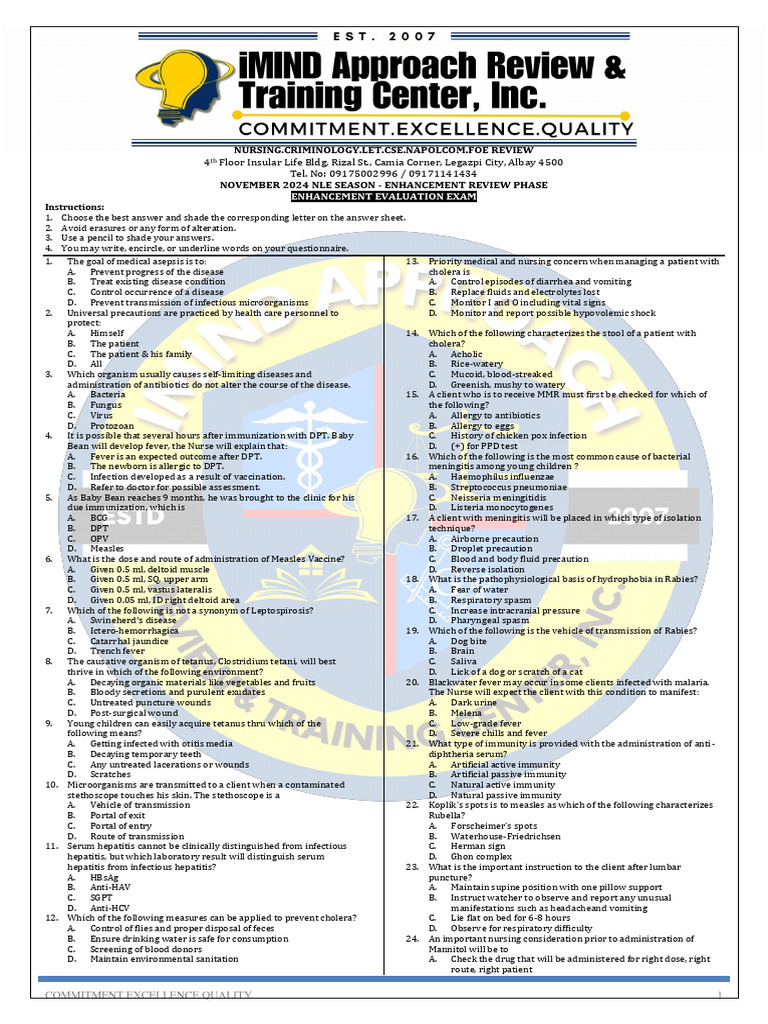 Enhancement 2024 Evaluation | PDF | Meningitis | Psychotherapy