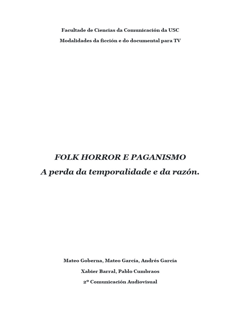 Folk Horror | PDF