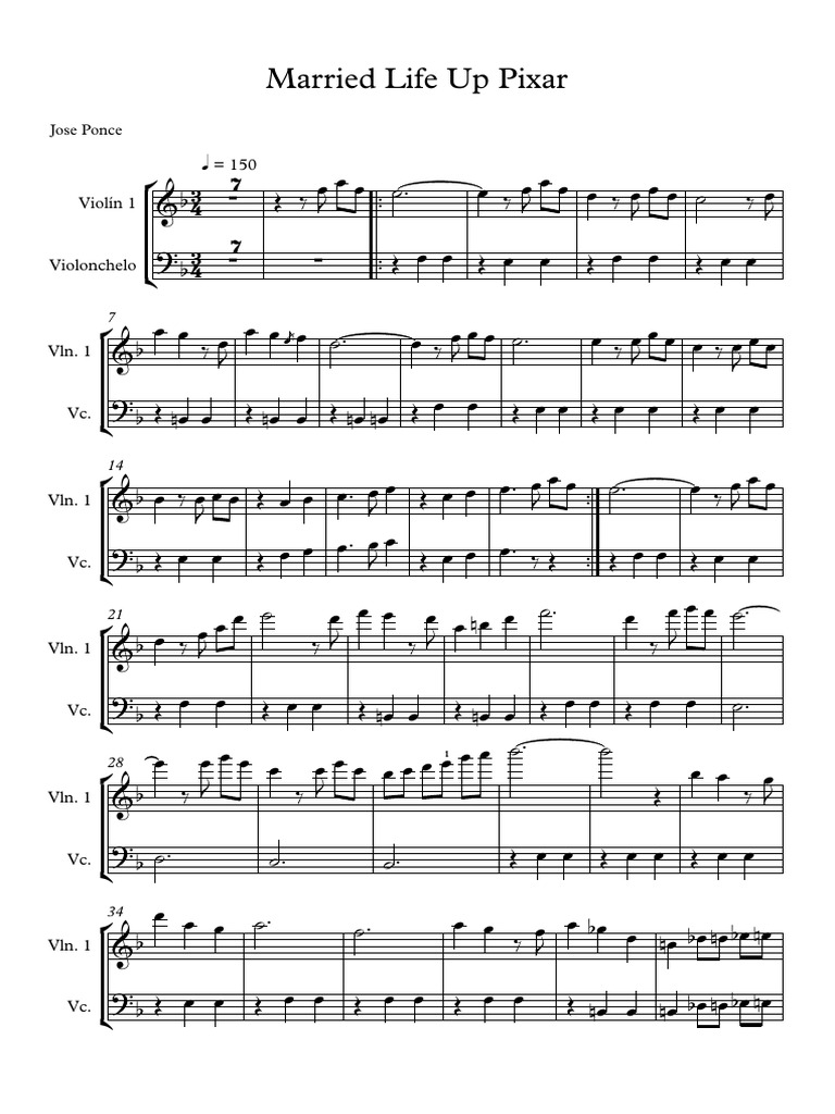 Married Life Up Pixar - Partitura Completa | PDF