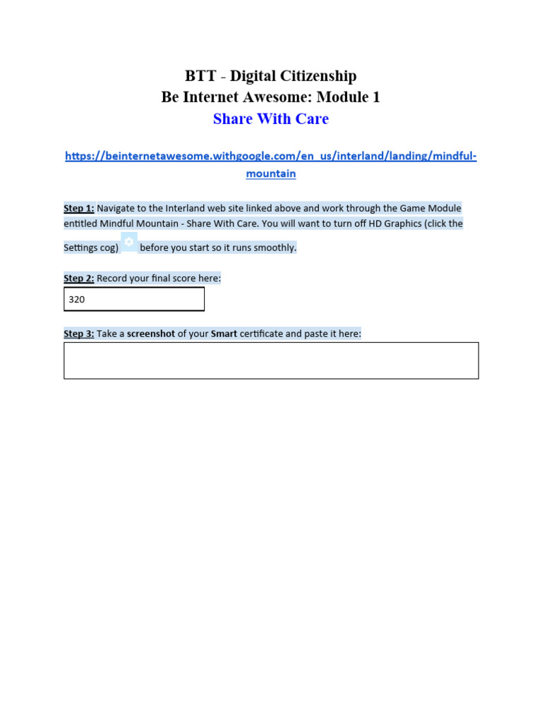 Be Internet Awesome_ Module 1 | PDF
