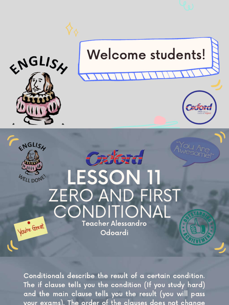 Intermediate Lesson 11 - Zero and First Conditional | PDF