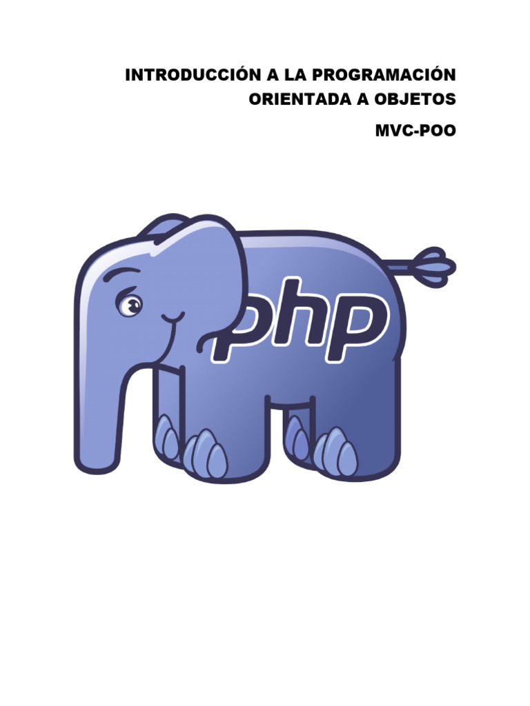 ProgramaciÓn Orientada A Objetos Con Php 1 Pdf Objeto Informática
