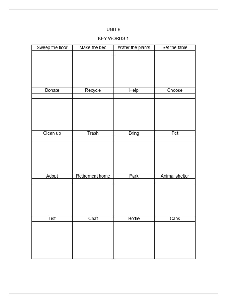 Unit 6 1st Grade | PDF