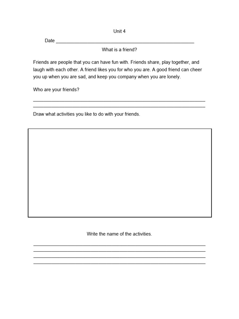 Unit 4 1st Grade | PDF