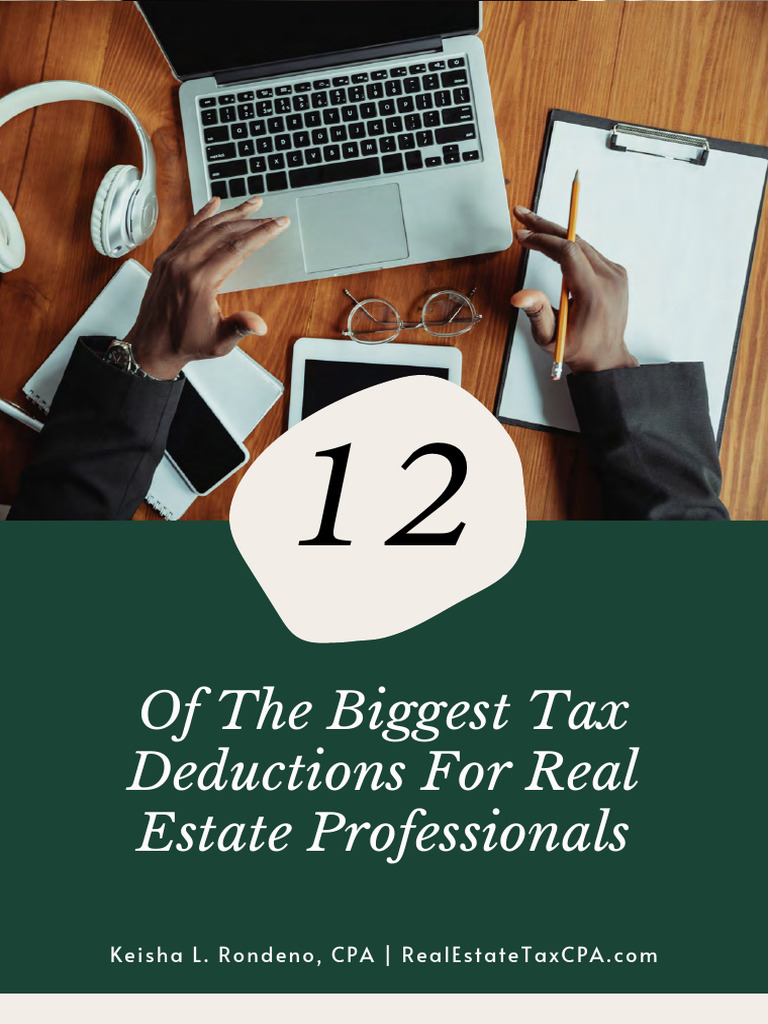 12 of The Biggest Tax Deductions For Real Estate Investors | PDF ...