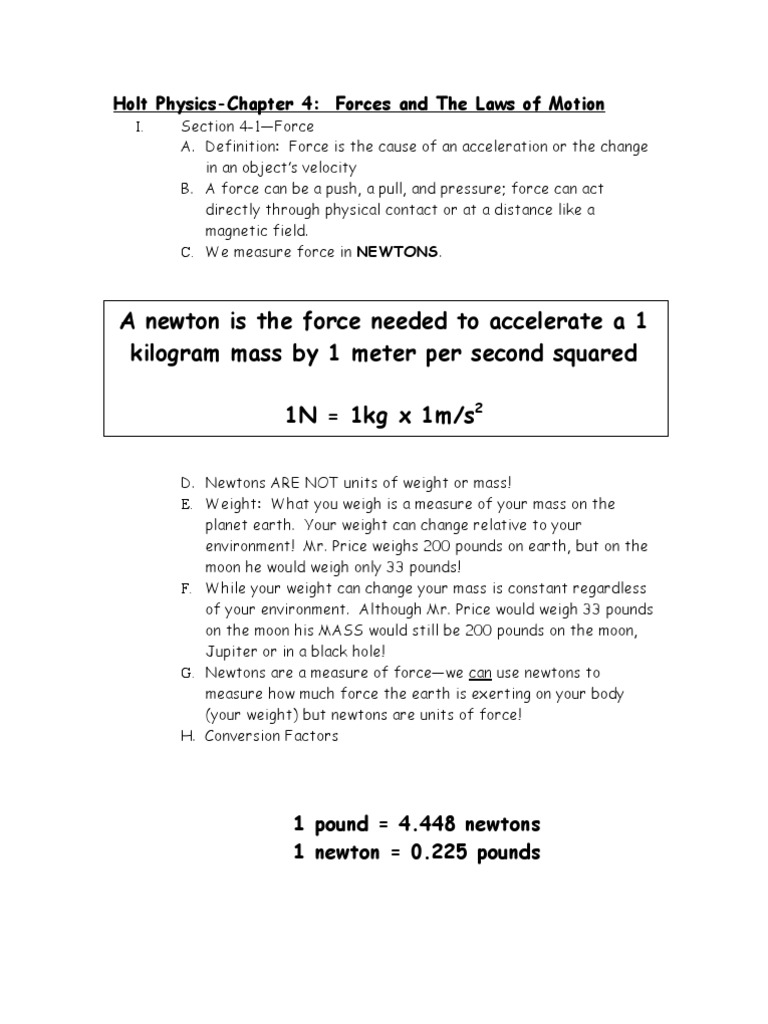 Holt Physics Chapter 4 | PDF | Friction | Force Holt Physics Chapter 4 | PDF | Friction | Force