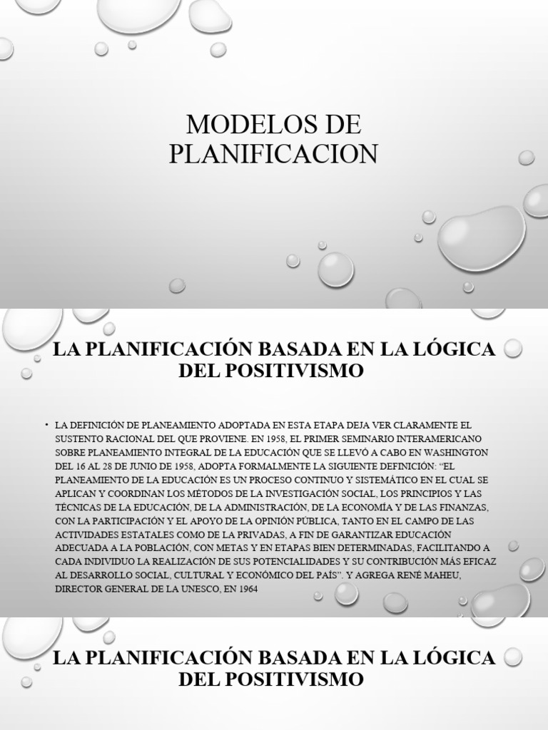 Modelos de planificacion | PDF | Planificación | Teoría