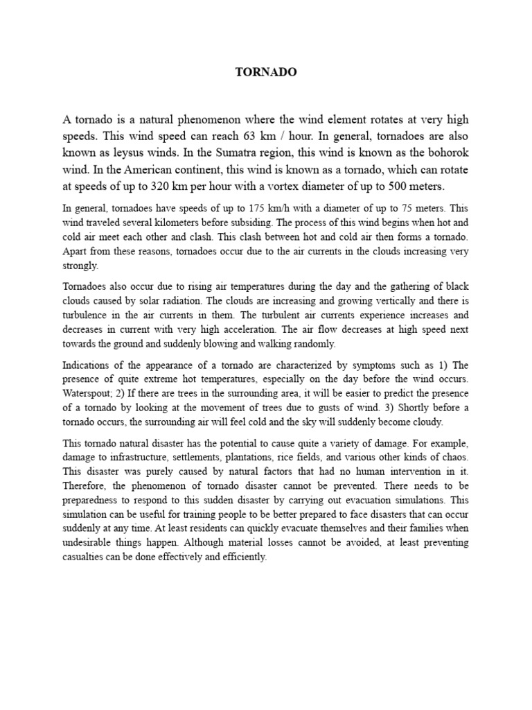 Tornado | PDF | Tornadoes | Wound