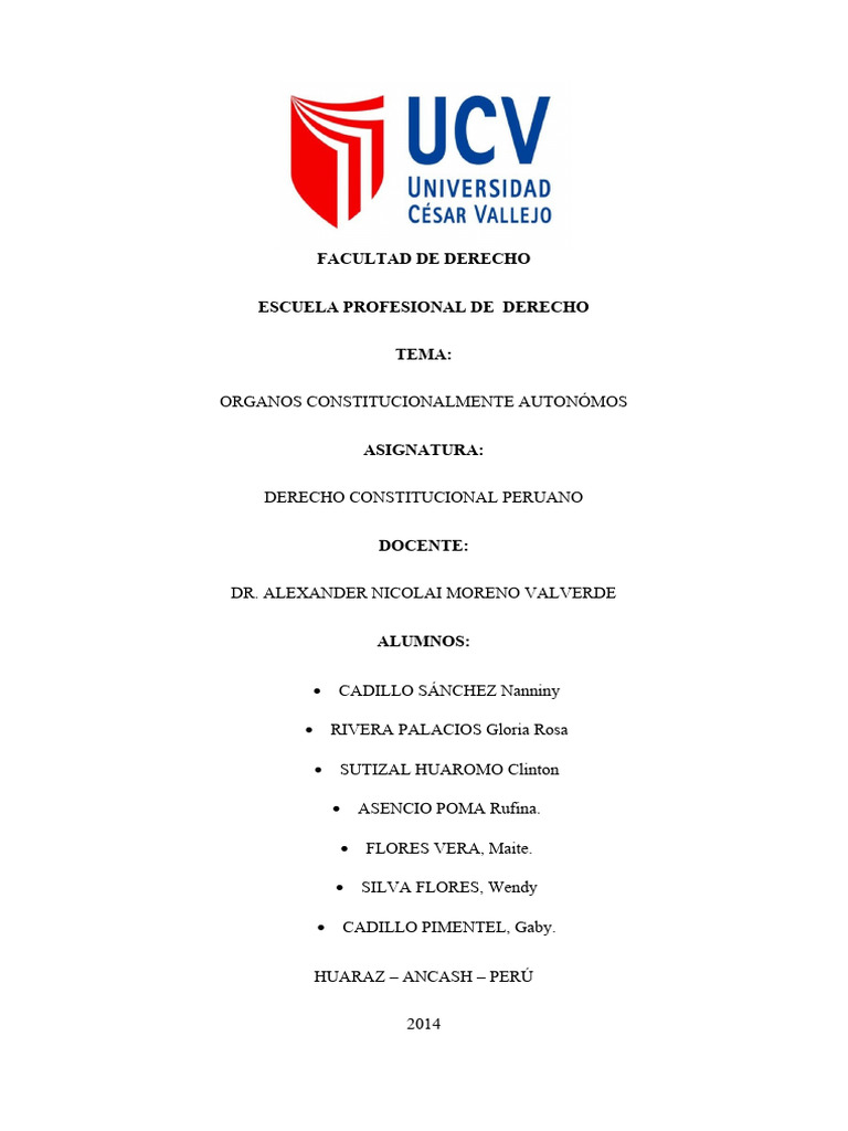Organos Autonomos Constitu | PDF | Constitución | Jurisdicción
