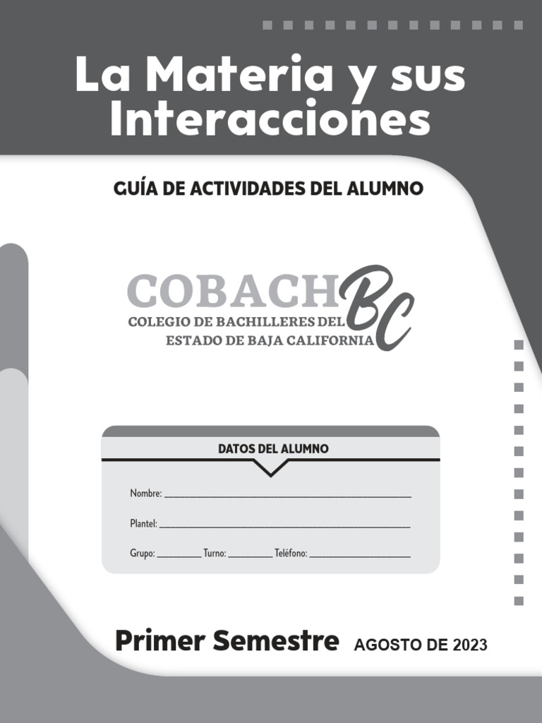 La Materia y Sus Interacciones | PDF | Enlace químico | Enlace covalente