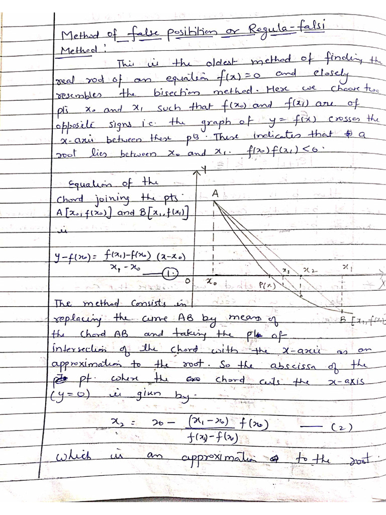 Method of False Position | PDF