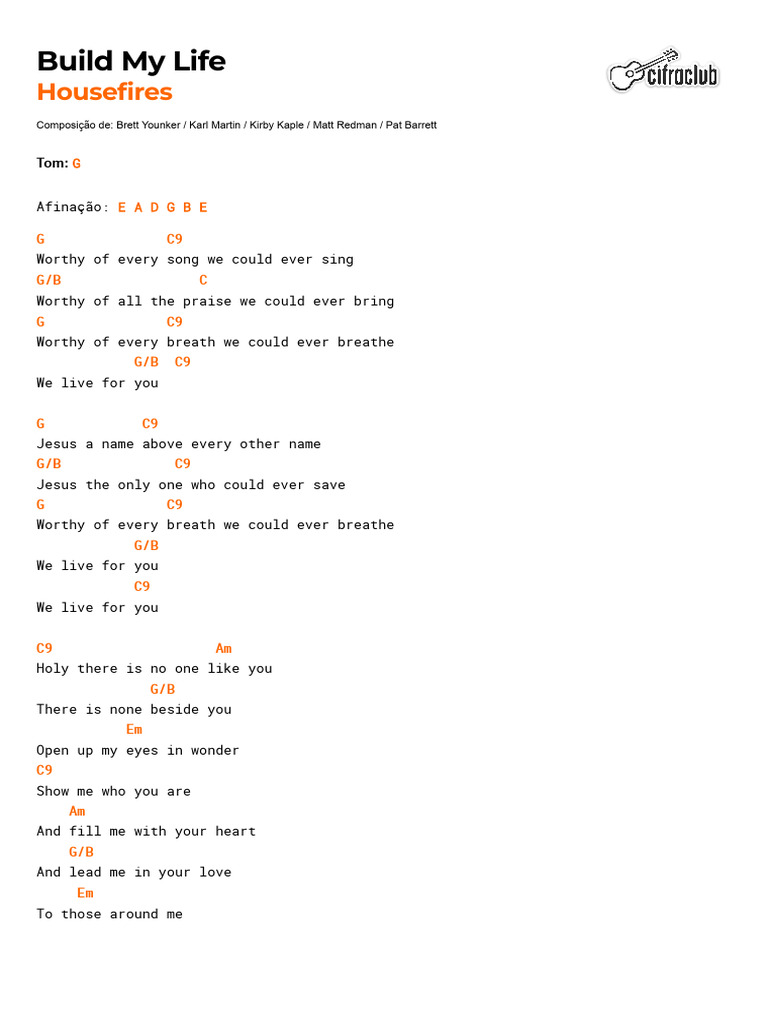 Housefires - Build My Life | PDF