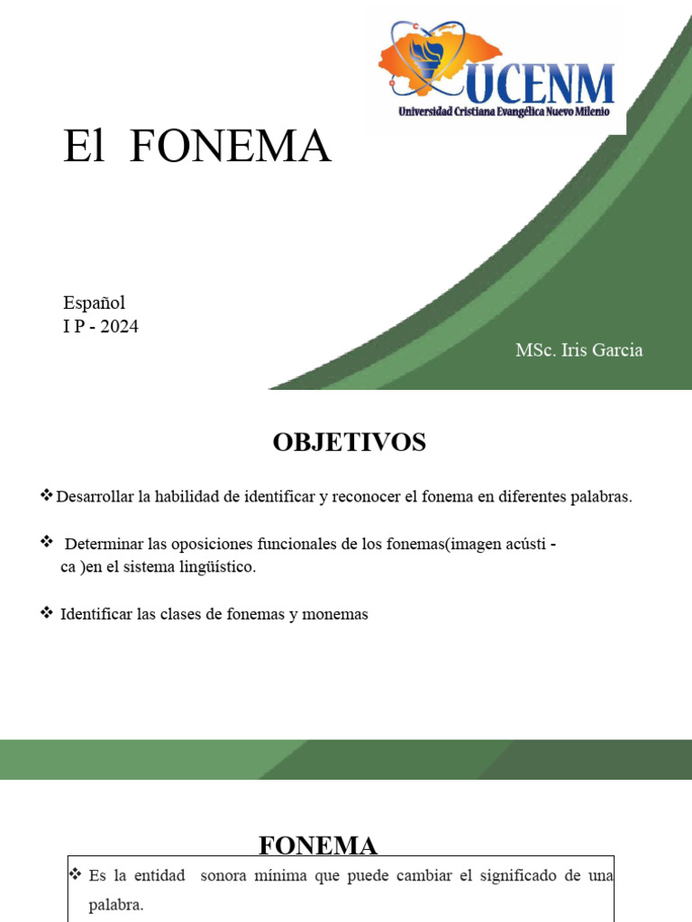 Fonemas Iv Visita | PDF | Palabra | Fonema