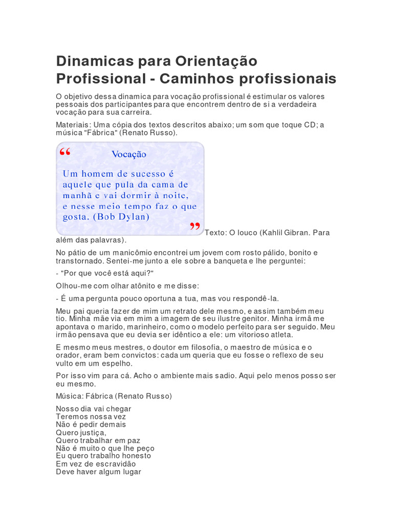 Dinâmica Psicologia Documento | PDF | Autoajuda | Ciências e Matemática