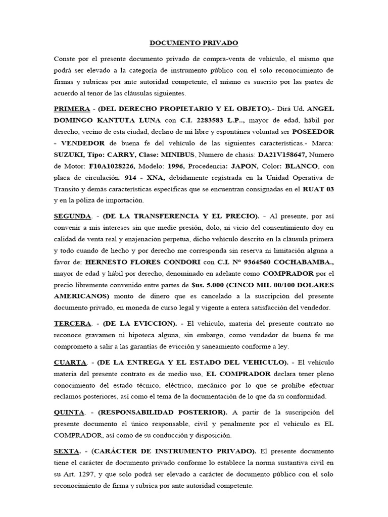 Documento Privado | PDF