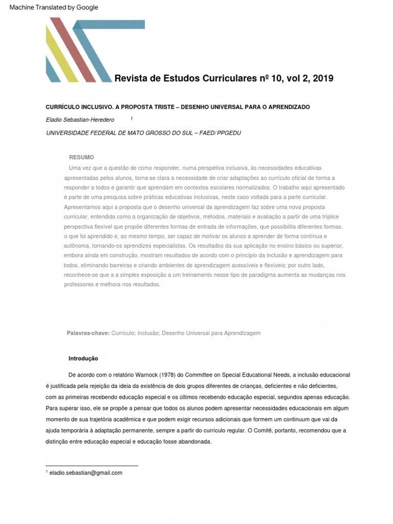 Curriculo Inclusivo Heredero 2019 | PDF | Aprendizado | Pedagogia