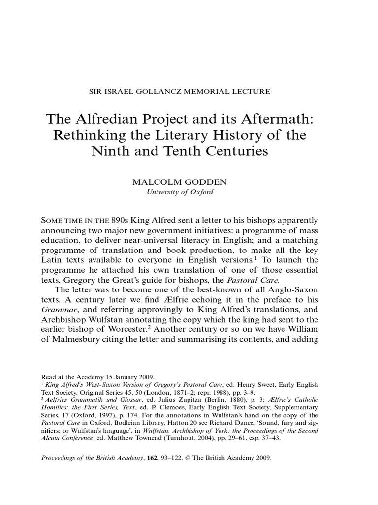 Alfredian Project Godden 1686 | PDF | Translations | Clergy