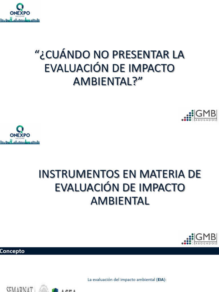 Excepciones a la Evaluación de Impacto Ambiental | PDF | Evaluación de ...