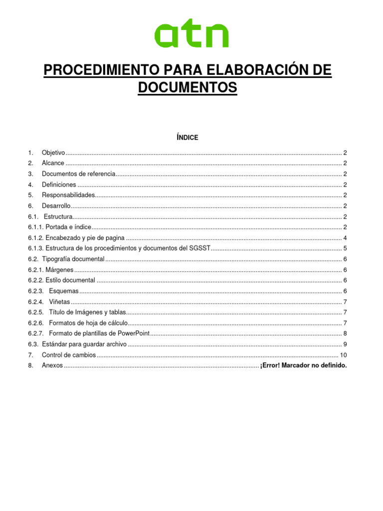 ATN-MCC-PO-03 Elaboración de Documentos | PDF | Archivo de computadora ...