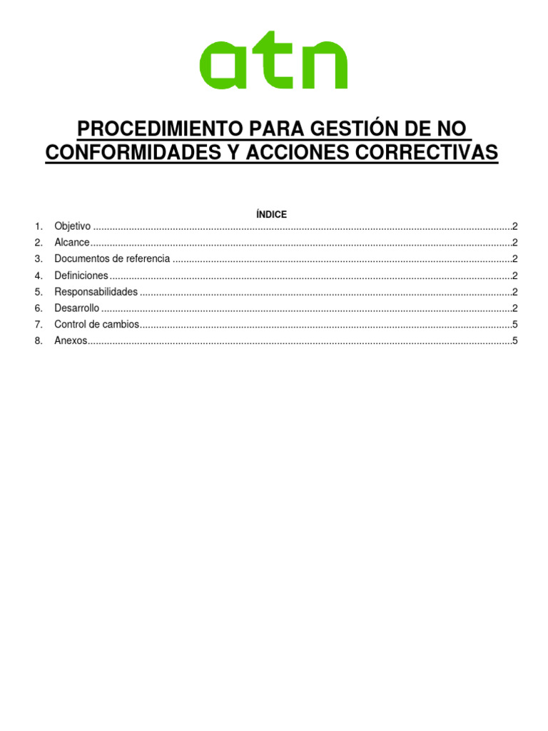 Atn-Seh-Po-31 Gestión de NC y Ac | PDF | Finanzas y dinero