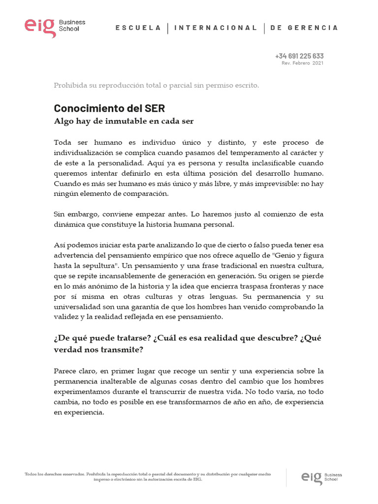 Conocimiento Del SER | PDF | Temperamento | Conocimiento