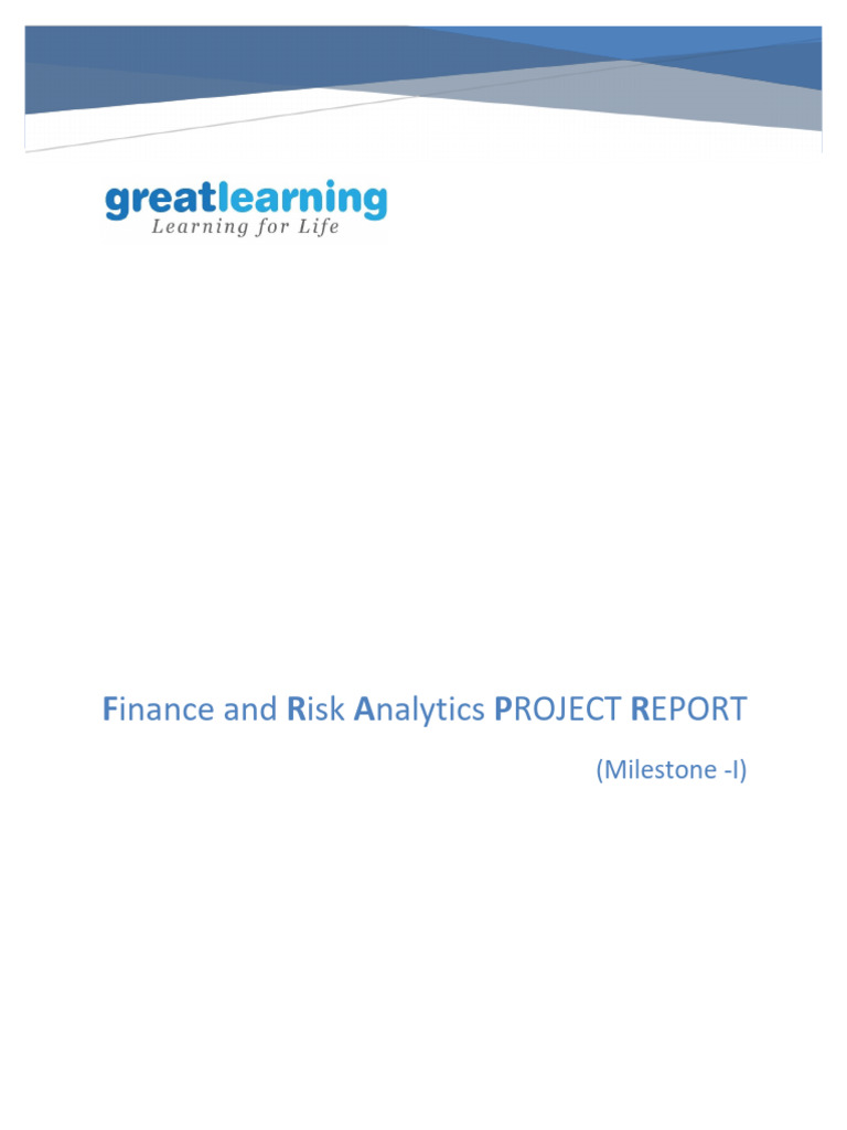 FRA Project Report Milestone 1 PDF | PDF | Financial Capital | Quartile