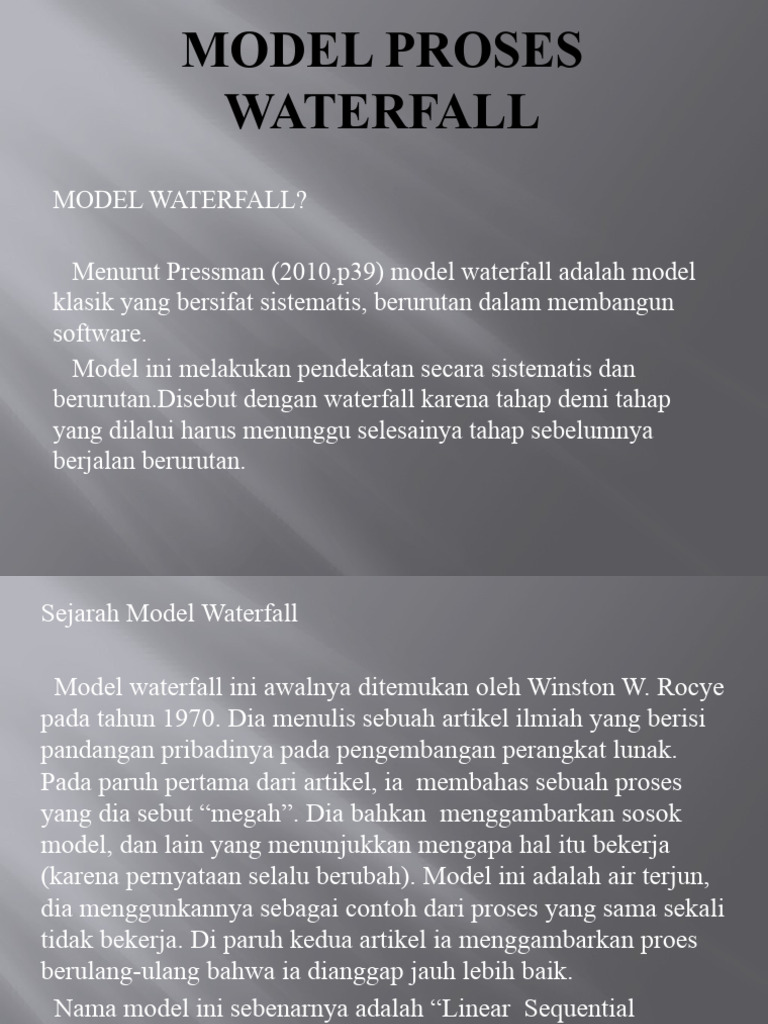 Tahapan dan Karakteristik Model Waterfall | PDF