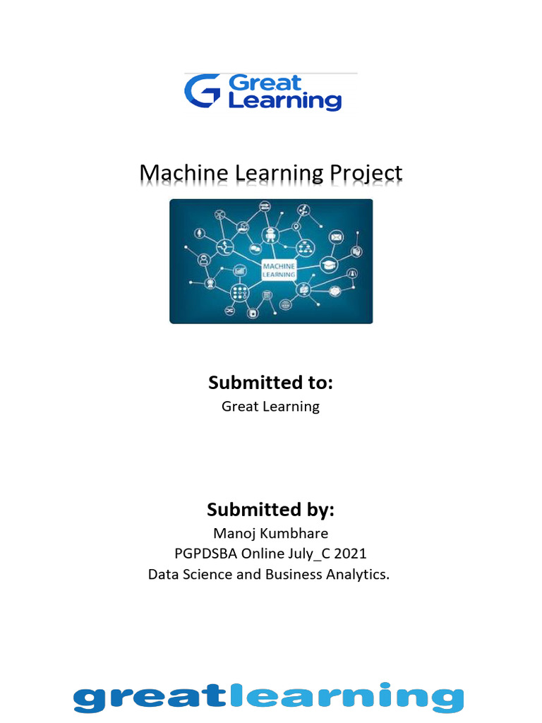 Machine Learning Business Report PDF | PDF | Receiver Operating Characteristic | Regression Analysis