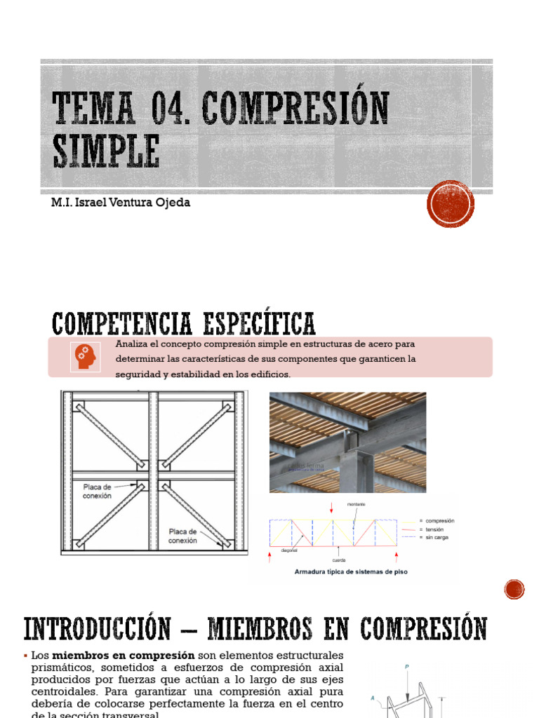 Tema 04. Compresion Simple | PDF | Pandeo | Columna