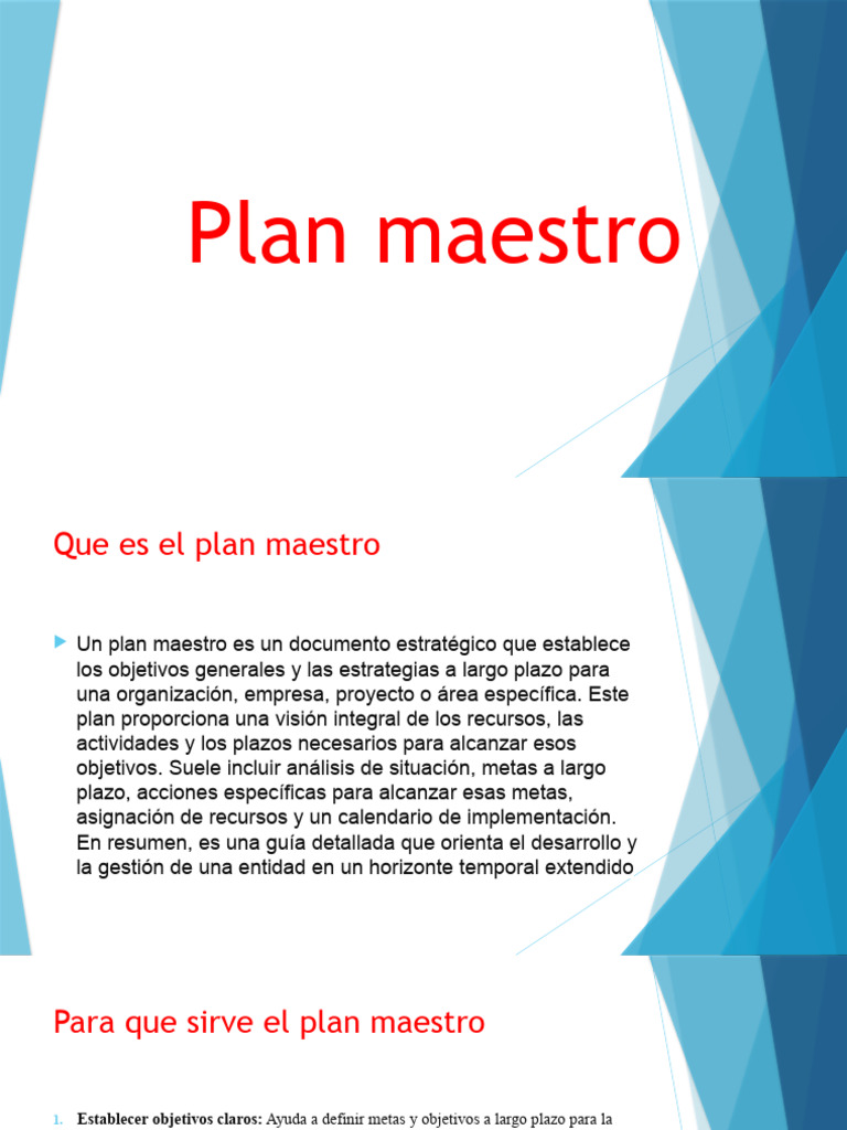 Plan Maestro | PDF | Crecimiento personal y profesional