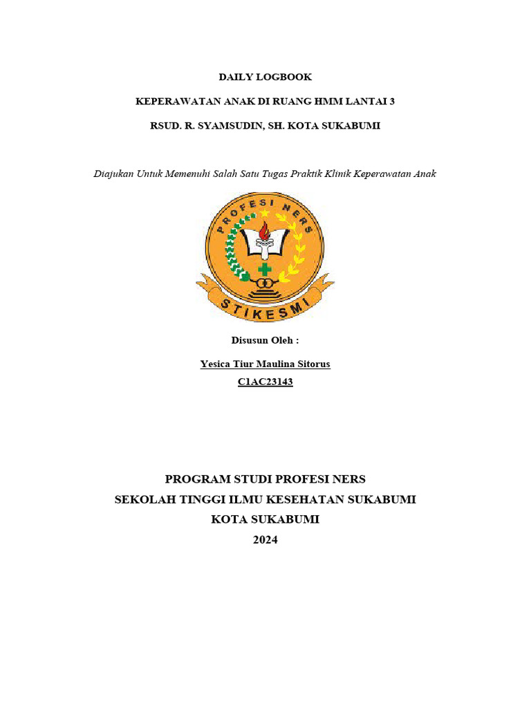 Logbook - Yesica Tiur Maulina Sitorus - C1ac23143 | PDF
