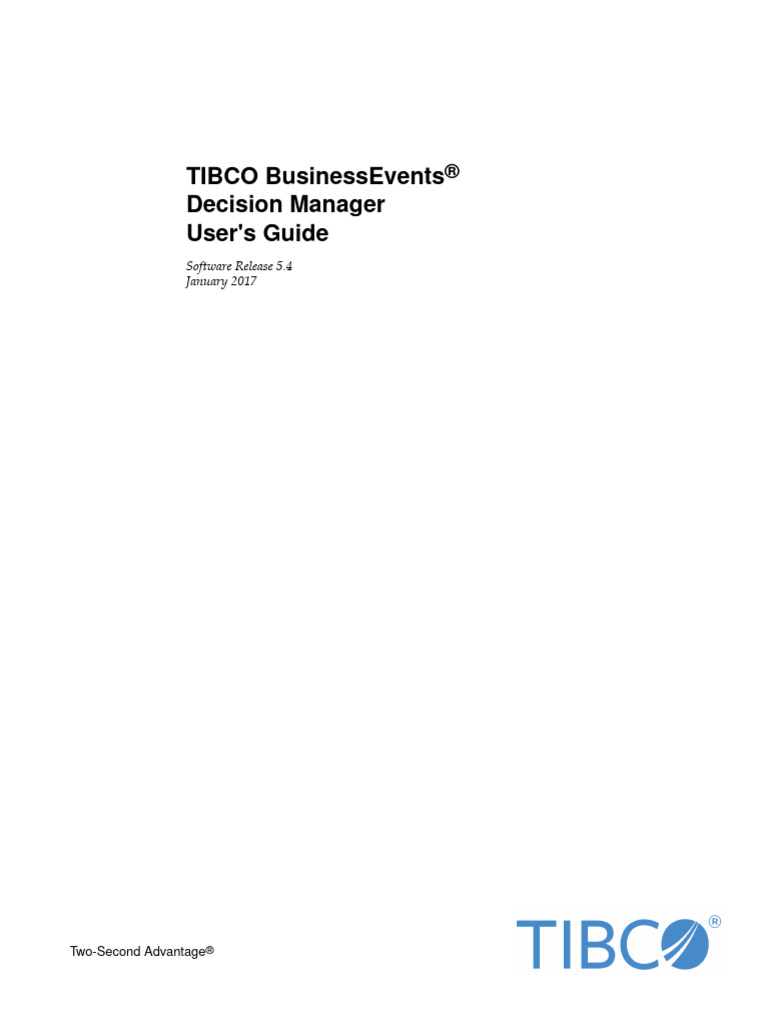 TIB Businessevents-Decisionmanager 5.4 Users Guide | PDF | Transport ...