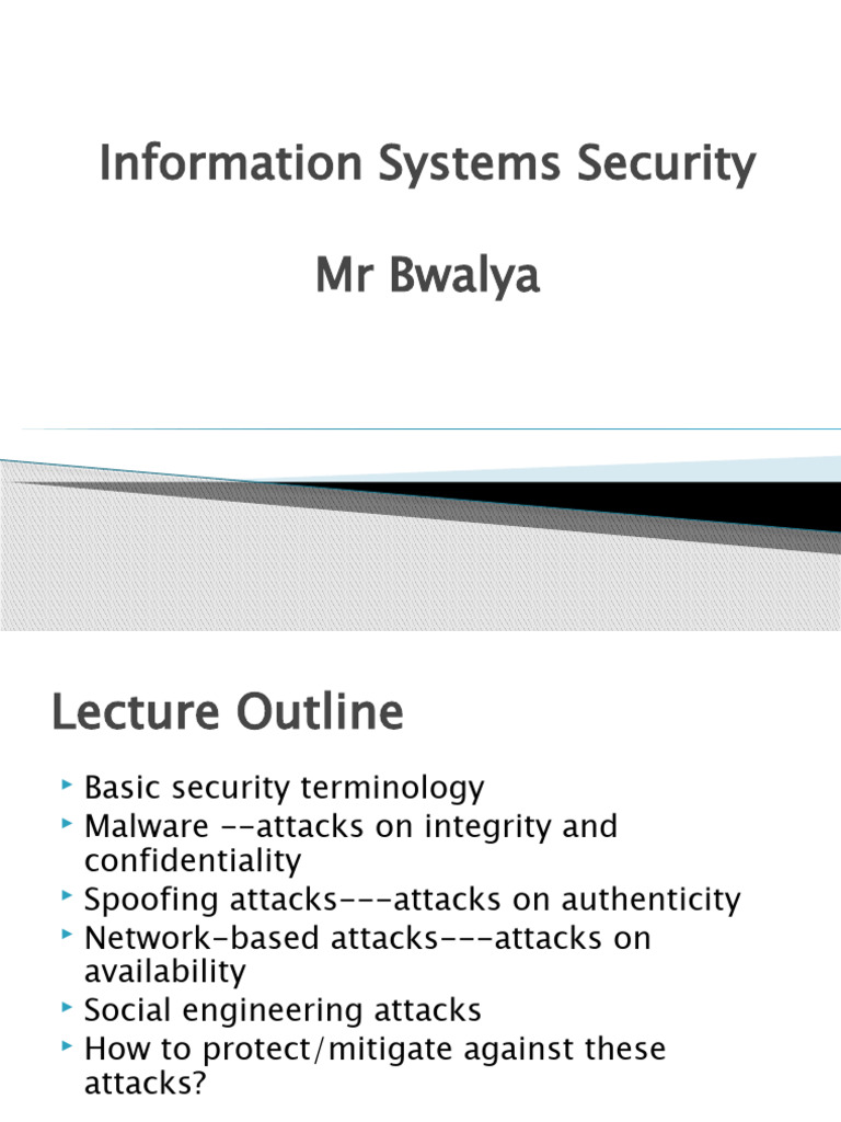 Information Systems Security | PDF | Information Security | Malware