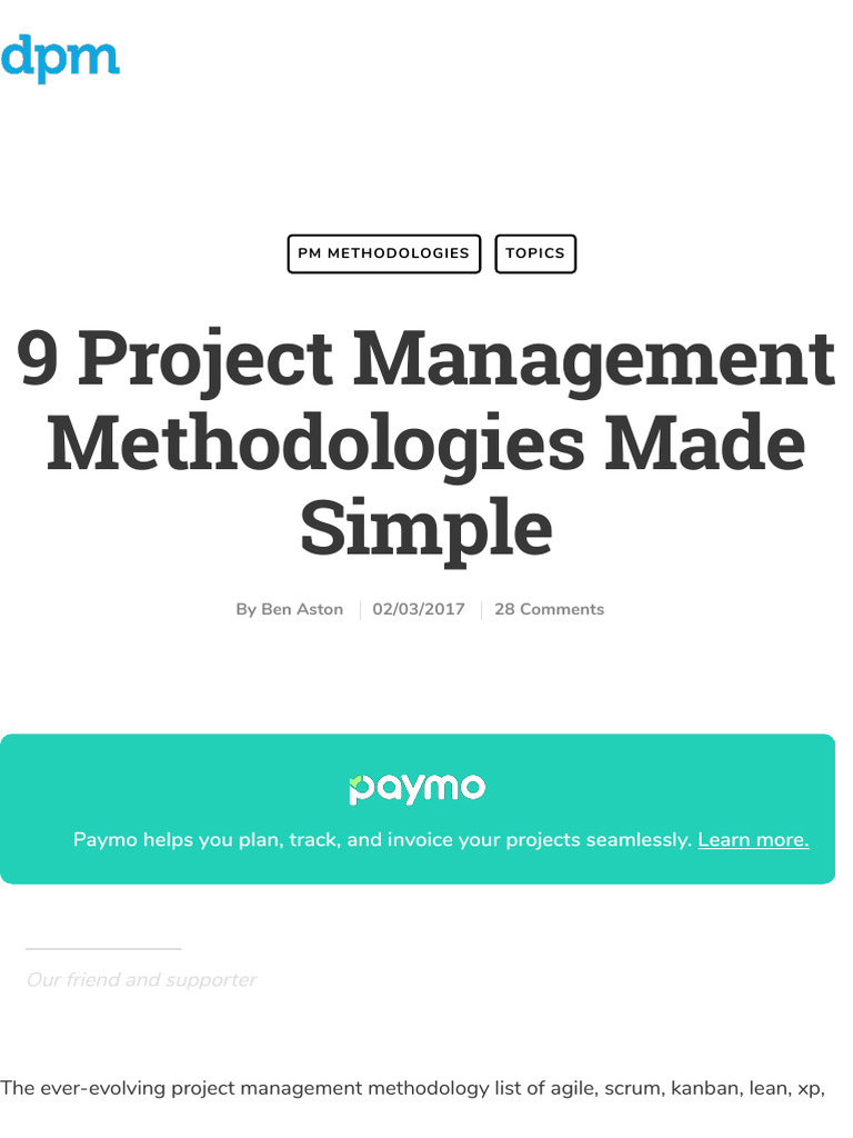 9 Project Management Methodologies Made Simple - The Digital Project ...