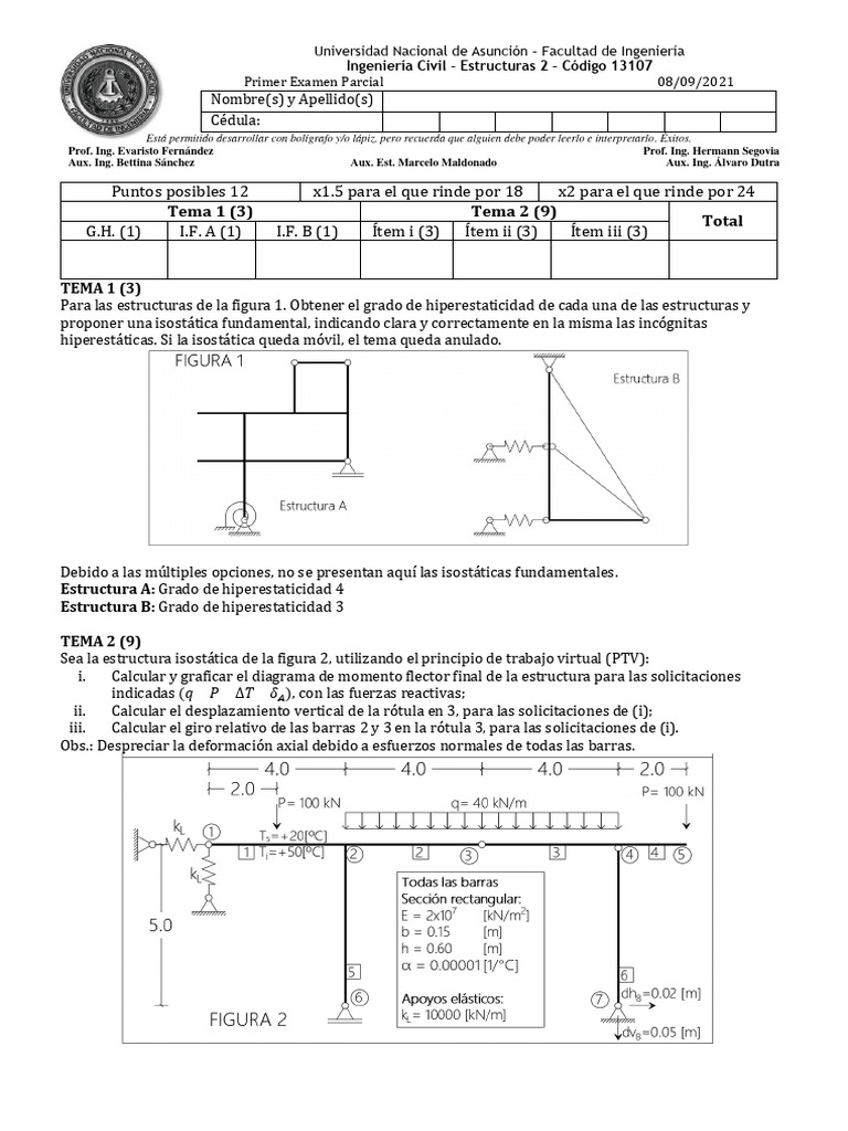 FIUNA E2 210908 P1 Gabarito | PDF | Ingeniería mecánica | Mecánica