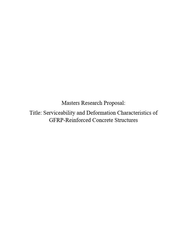 Masters Research Proposal | PDF | Fiberglass | Concrete