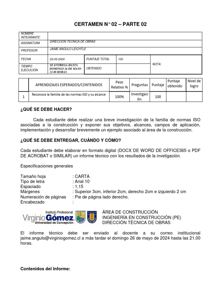 Certamen 02 - Dto - 2024 | PDF