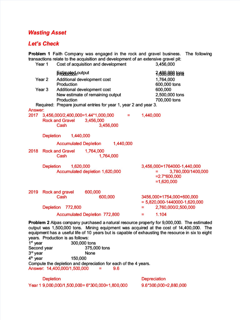 pdf-wasting-asset-answer-keydocx_compress | PDF | Dividend | Financial ...