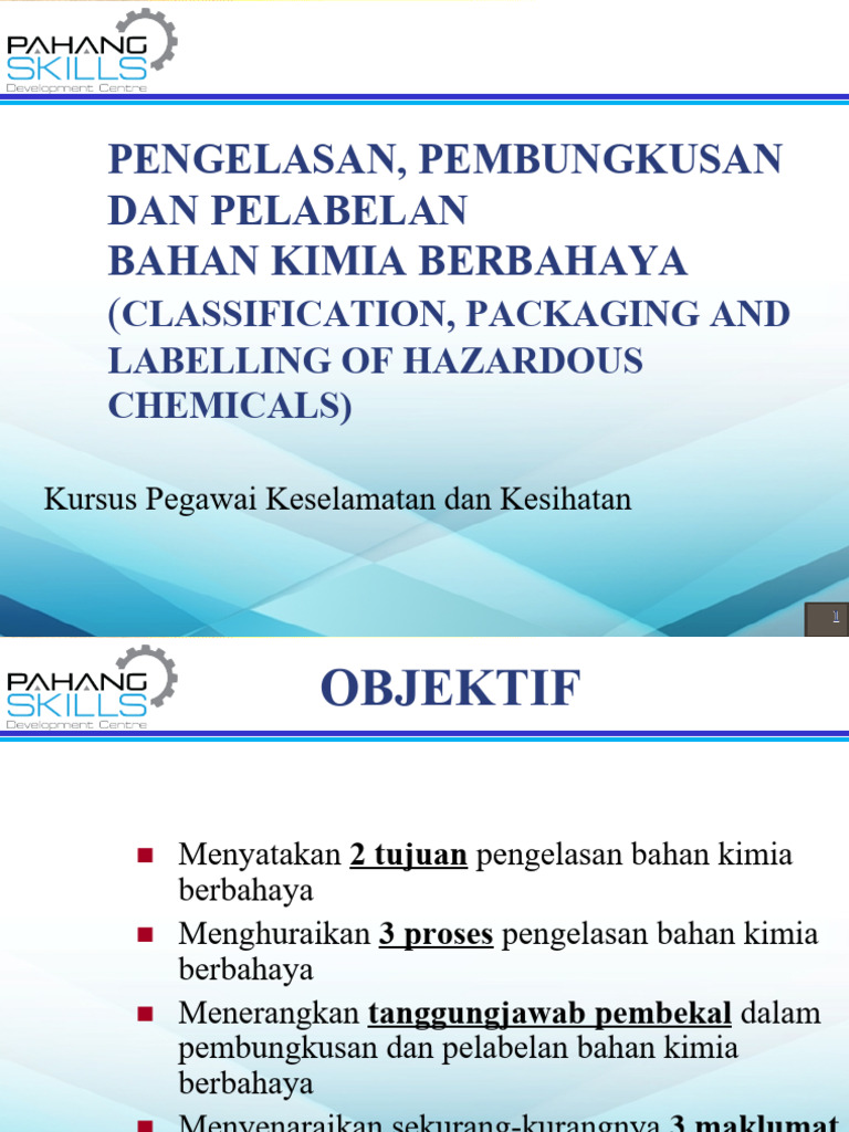 7 - Pengelasan, Pembungkusan Dan Perlabelan Bahan Kimia | PDF
