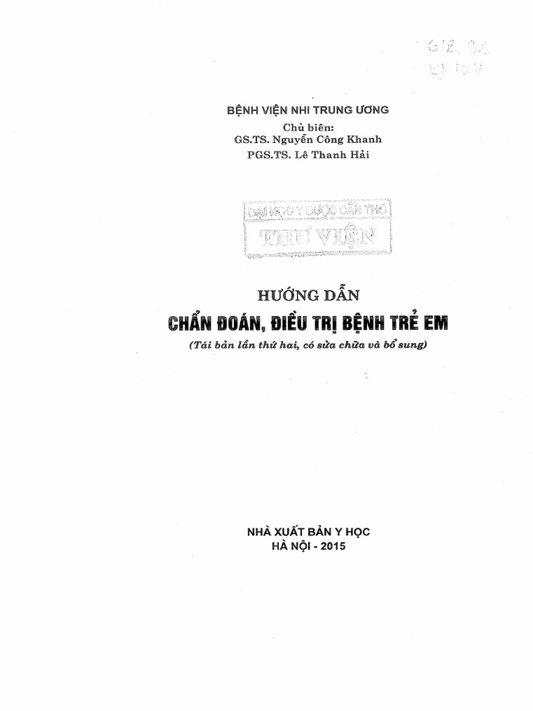 Huong Dan Chan Doan Va Dieu Tri Benh Tre em - BV Nhi TW 2015 | PDF