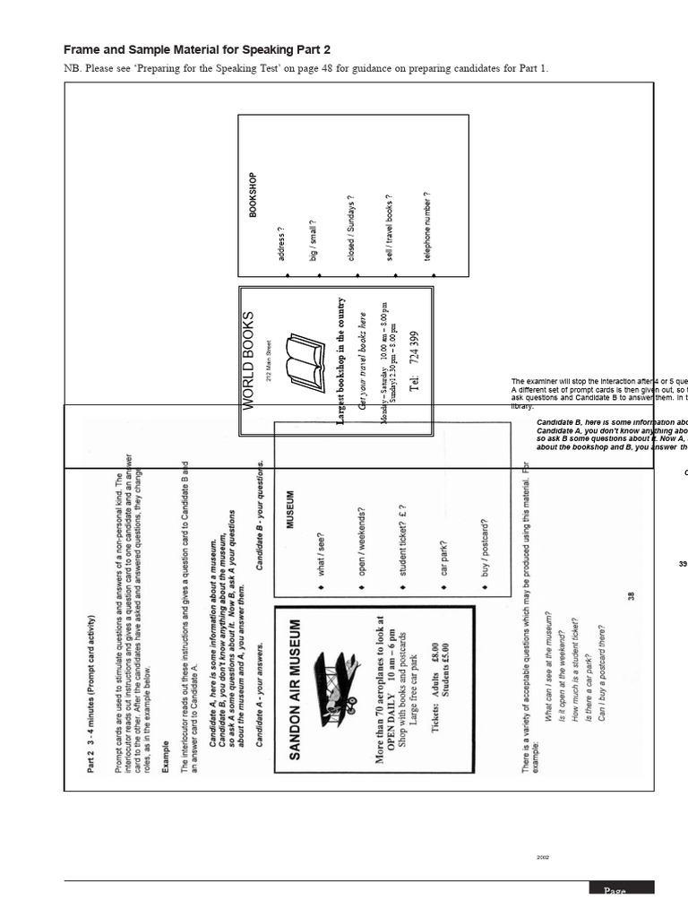 Paper 3. Speaking. Part 2 | PDF