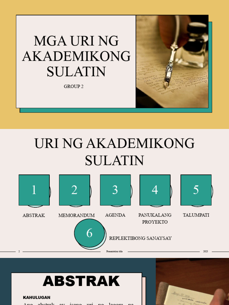 Mga Uri NG Akademikong Sulatin | PDF