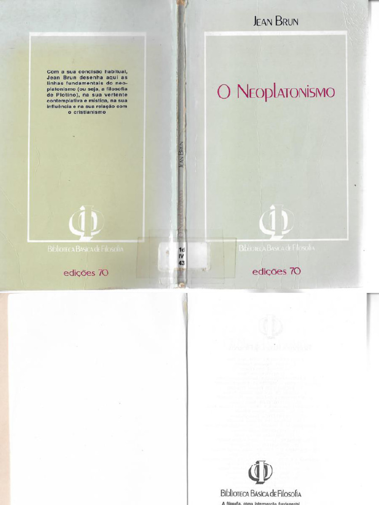 Neoplatonismo Jean-Brun | PDF