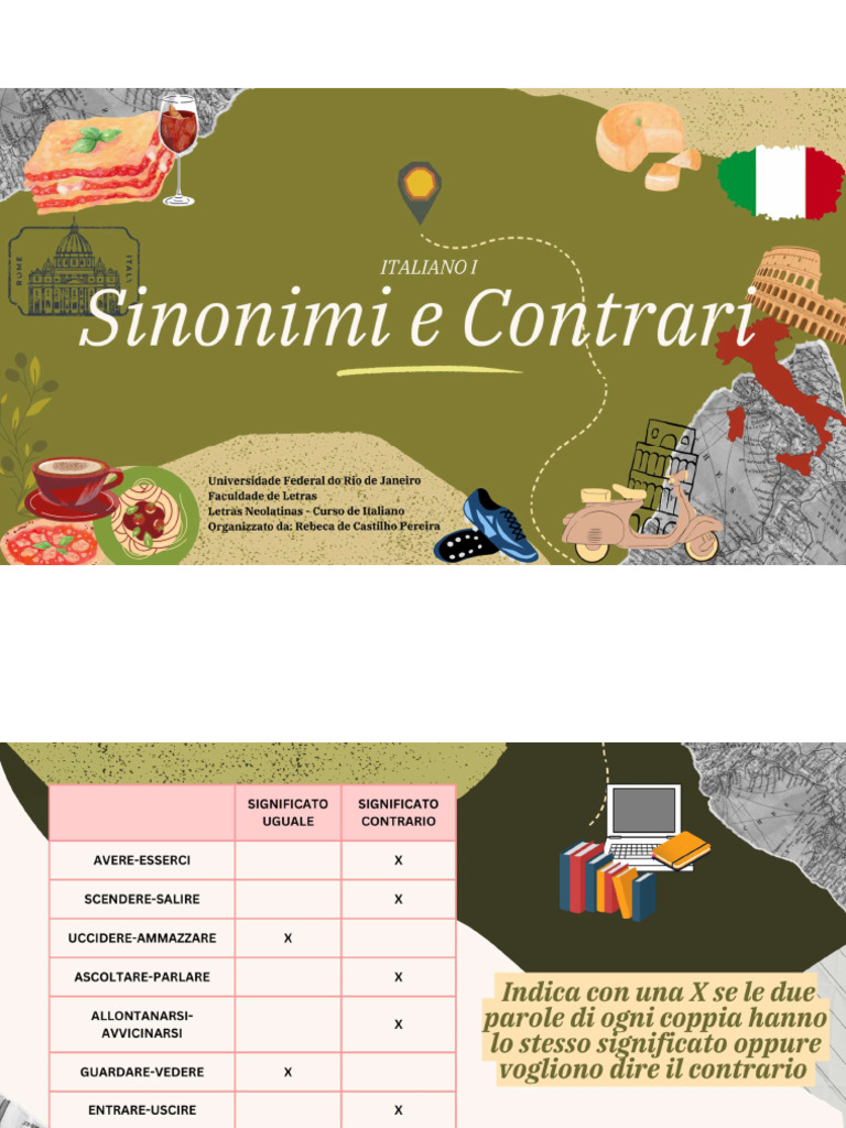 Sinonimi e Contrari 1 | PDF